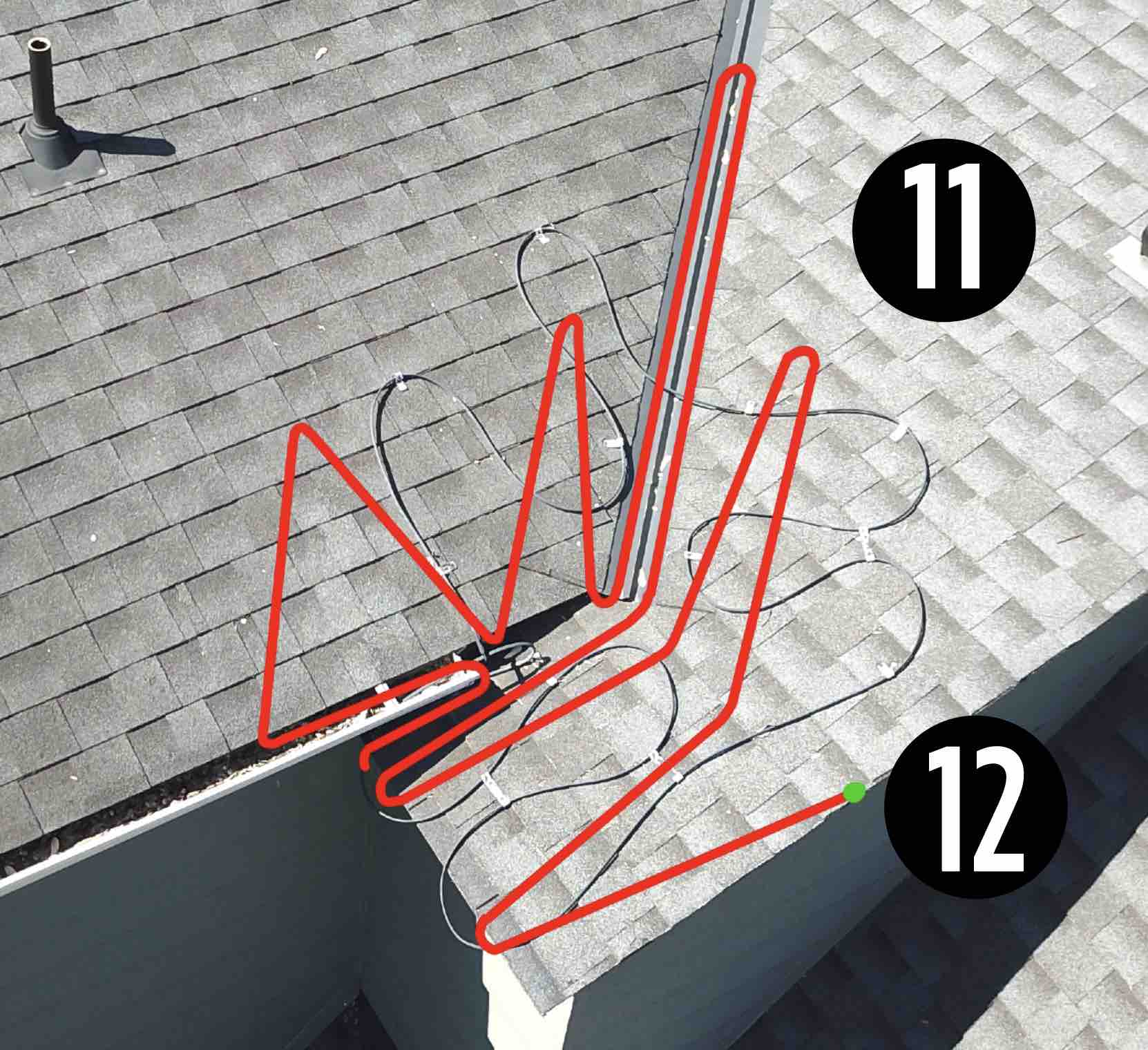 Installing Roof De-Icing Heat Cable in Valleys → Radiant Solutions Company
